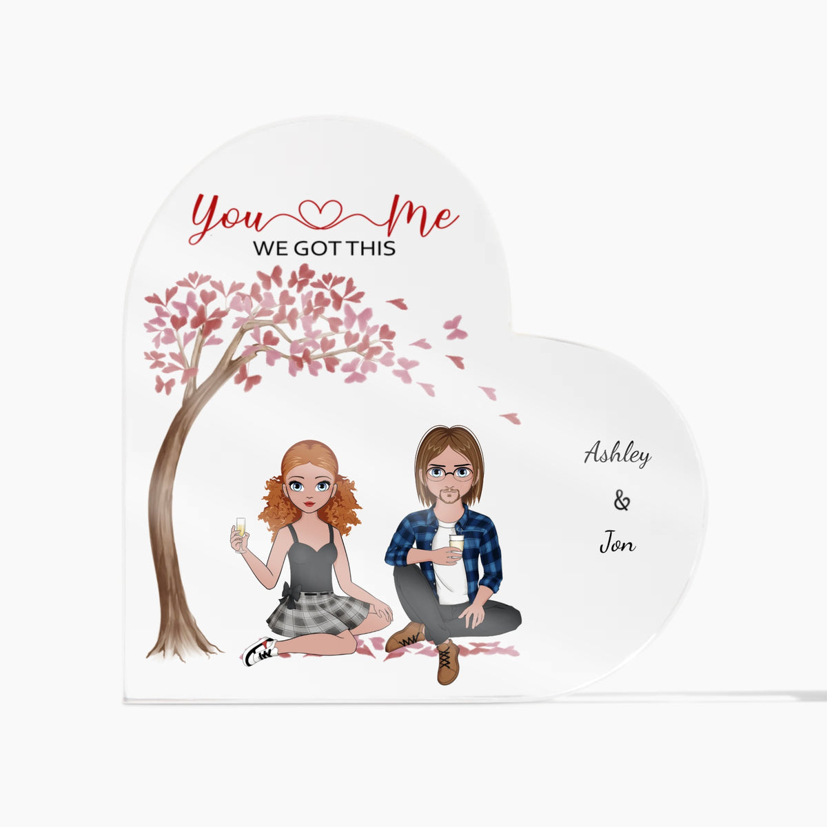 Personalized You & Me - Acrylic Heart