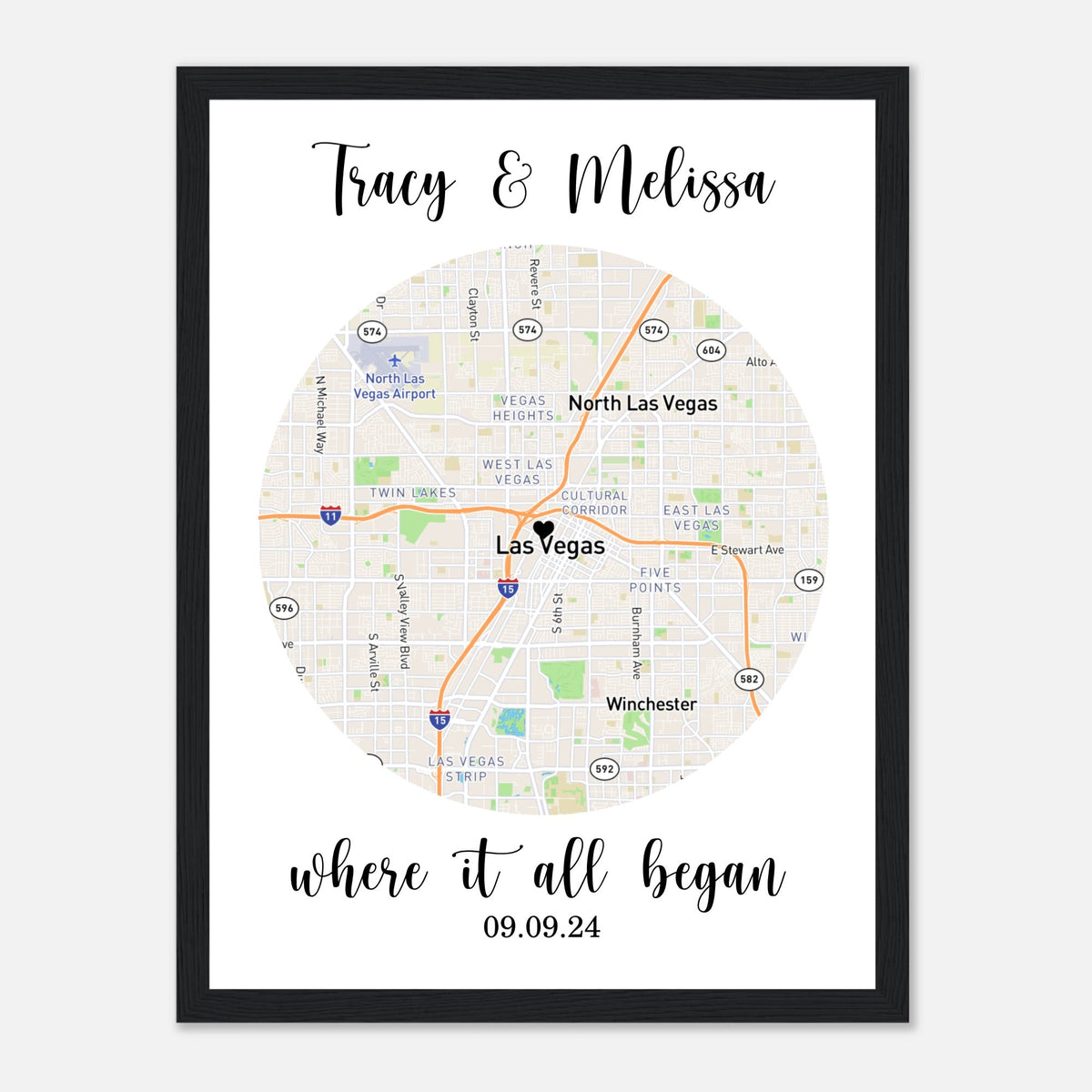 Custom Map of Your Milestones - The Perfect Gift for Any Special ...