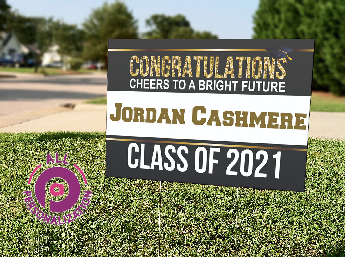 Personalized Bright Future Graduation Yard Sign | All Personalization