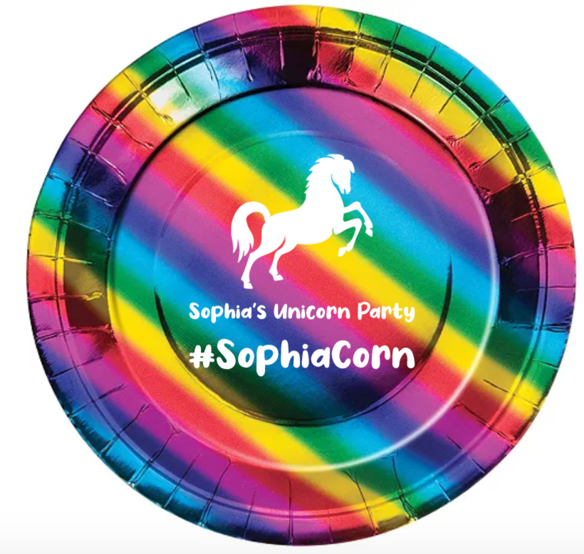 Personalized Paper Metallic Plates | All Personalization